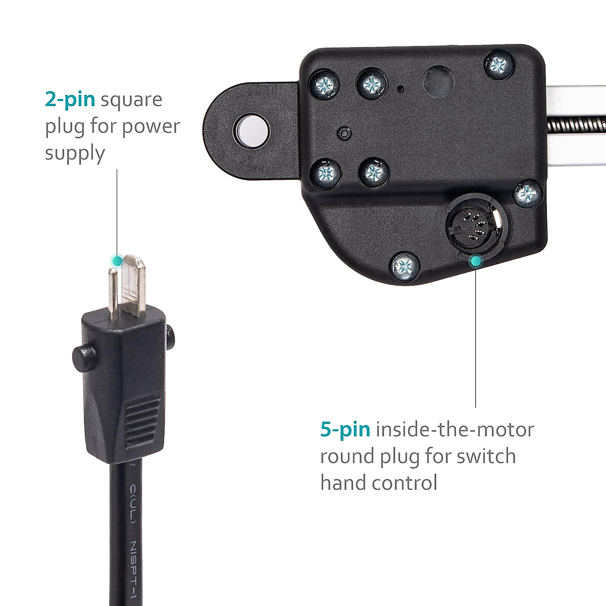 Okin Refined-R Motor Model JLDQ-12 & JLDQ.12.157.333H, Power Recliner Actuator Electric Lift Chair Motor Replacement Parts for JLDQ.12.157.333L