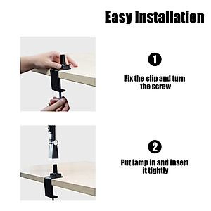 LED Desk Lamp,JKSWT Eye-Caring Adjustable Swing Arm Desk Light with Clamp,72 Led,5 Color Modes,5 Brightness Levels Table Lamp, Office Lamp with Memory Function and Touch Control,Black