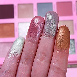 UCANBE Magic Spell Eyeshadow Palette 18 Color Pigment Matte Shimmer Glitter Eye Shadow Makeup - Nude Browm Peachy Pink Sage Green Velvet Texture Easy to Blend Long Lasting Pallet