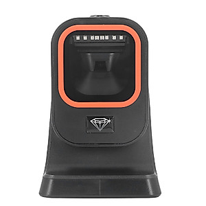 1D 2D Desktop Barcode Scanner, Automatic Sensing Omnidirectional Handsfree USB QR Barcode Reader, QR Barcode Scanner for Warehouse, Supermarket, Retail Store