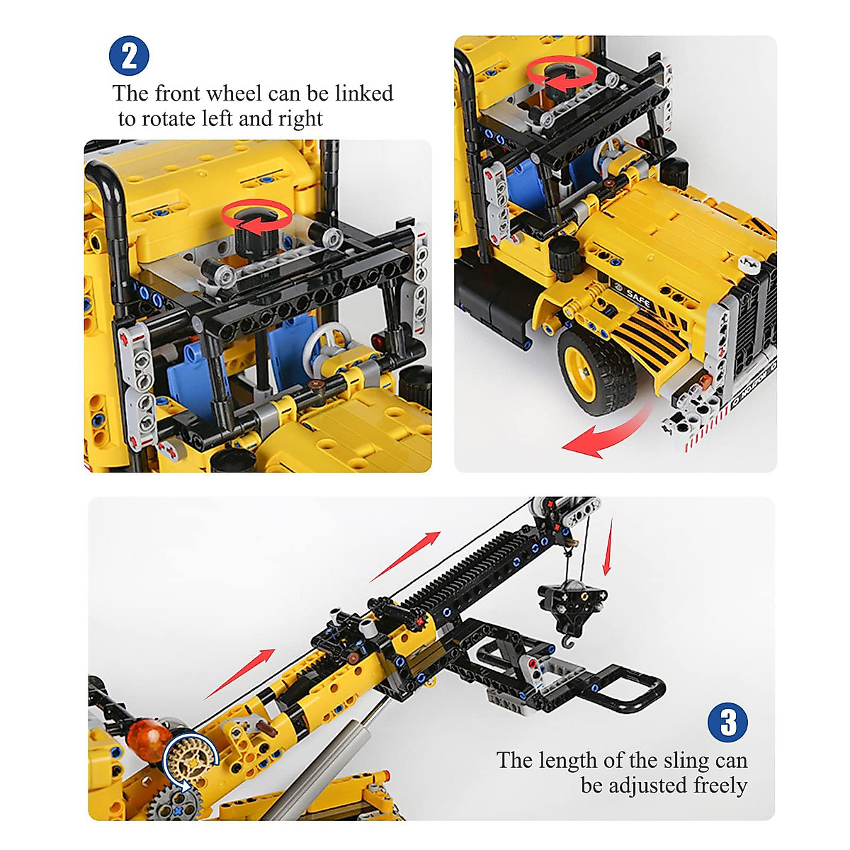 MOULD KING 17011 Heavy-Duty Tow Truck Building Toy Set, Technology MOC Road Trailers Building Gift Toys for Kids Age 8+ (1,250 Pieces)