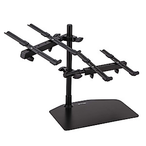 Saintfield Studios - Universal Dual Laptop Stand with Adjustable Height - Double DJ Laptop Holder, Ideal for 2 Devices - Complete with Cable Organizer Pouch