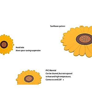 3 Pcs Anti-Hot Trivet Mat，Sunflower Anti-Heat Pan Mat， Antislip Heat Resistant Placemat for Hot Dishes, Pots, Pans（1 Large, 1medium, 1small）
