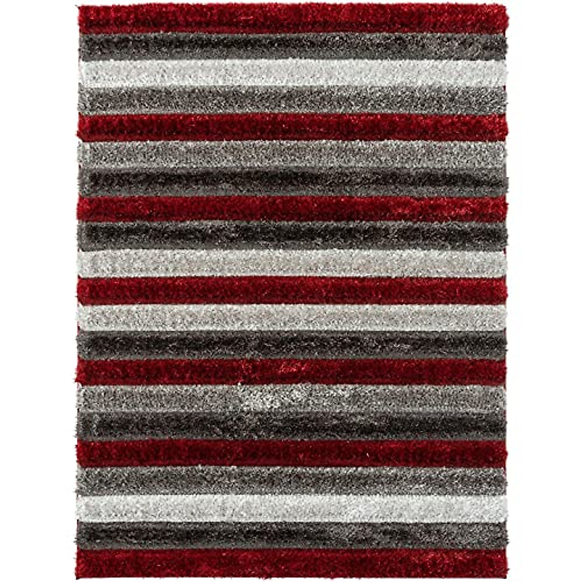 LUXE WEAVERS Lantanas Collection 7119 Red 8x10 Modern Geometric Area Rug