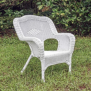 International Caravan Furniture Piece Camelback Resin Wicker Patio Chairs (Set of 2)