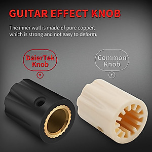 DaierTek 10pcs Black Davies 1900h Clone Guitar Effect Pedal knob 1/4 Shaft Set Screw for Amplifier amp boss Volume Control