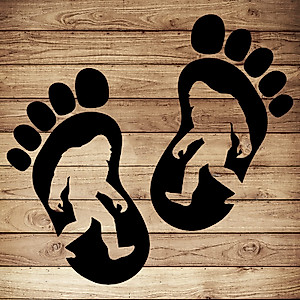 CINPIUK 8PCS Bigfoot Stencils Painting on Wood, Reusable Sasquatch Templates for Christmas Home Decor DIY Art Crafts, Assorted Sizes