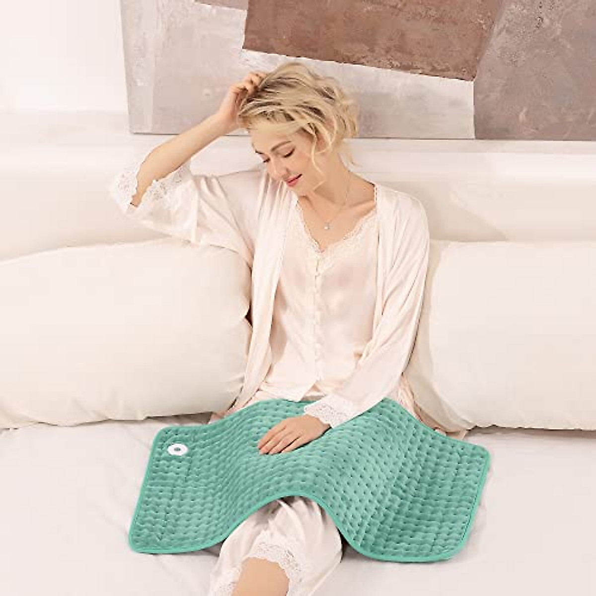 XXX-Large King Size Heating Pad for Pain Relief, 18" X 33" Fast Heating Pad with 2H Auto Shut Off, 6 Heat Settings & Machine Washable, Moist & Dry Heat Therapy for Neck Back Shoulder Relief and Cramps