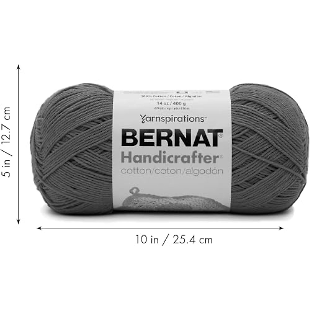 Bernat Handicrafter Cotton Yarn, Gauge 4 Medium Worsted, Blue Camo