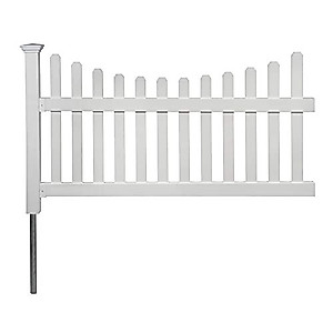 Zippity Outdoor Products ZP19041 No Dig All American Fence, White