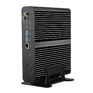Kinupute Fanless Mini PC, Desktop Computer i7-1165G7 2.8-4.7GHz, Windows 11 Pro, 16G DDR4, 256G NVME SSD, Iris Xe Graphics, HDMI/DP, 8K, Gigabit Ethernet, BT5.1, WiFi 6 for Industrial/Office/HTPC