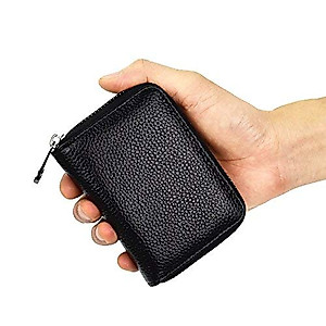 Lacheln Card Holder for Women Men RFID Small Wallets Credit Card Case Money Organizers,20 Slots,Black