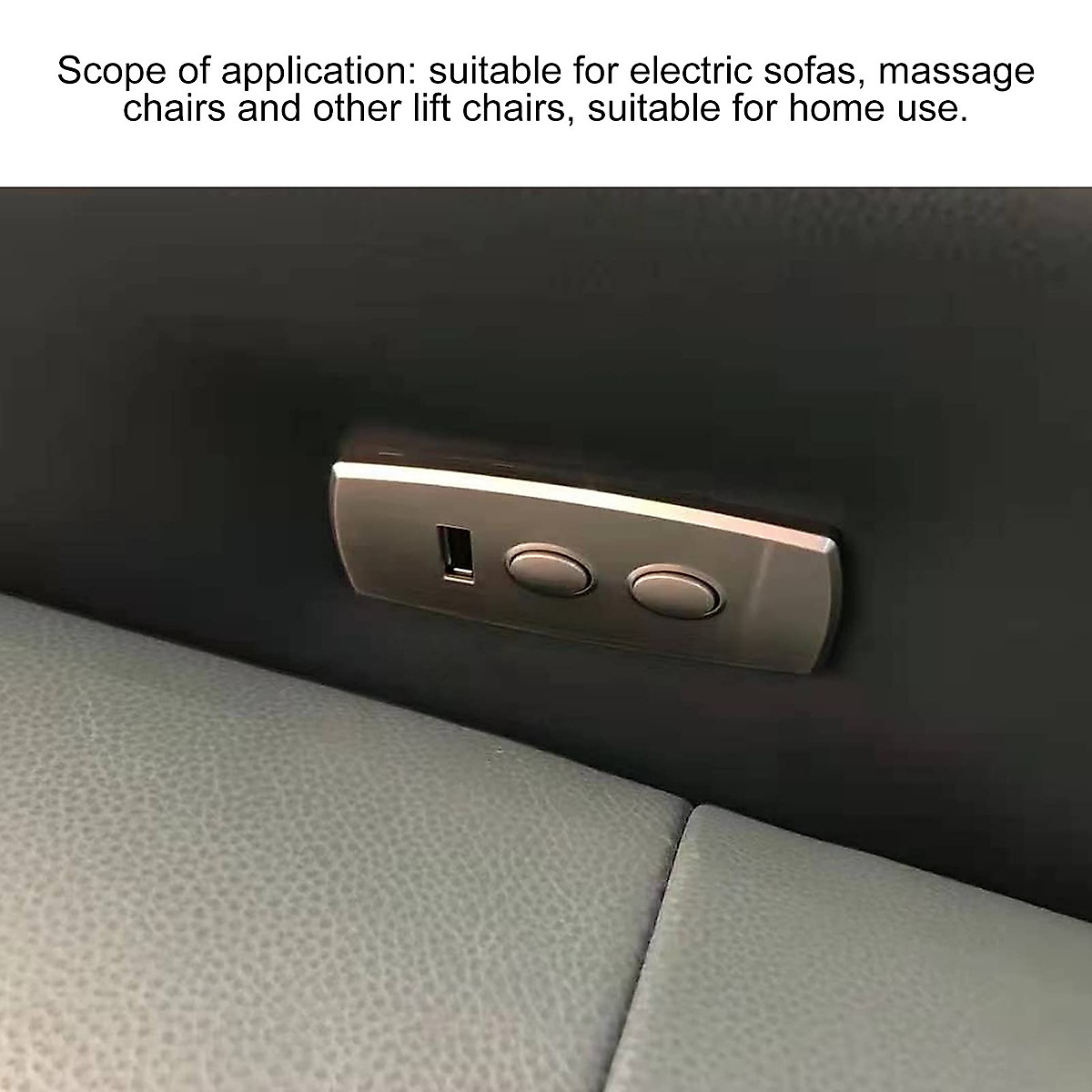 2 Button 5 Pin Hand Controller, Remote Hand Control Handset with USB, Lift Chair or Power Recliner Hand Control, Power Recliner Replacement Parts for Home Use, Easy to Install