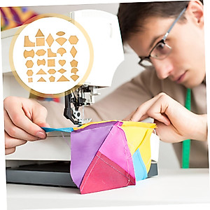 KONTONTY Patchwork Crafting Molds 27 Sets of Acrylic Quilting Templates Sewing and Craft Templates for Quilting