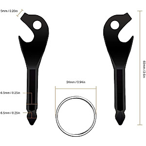 Portable Screwdriver Keychain, Nut Driver Repair Hand Tool Pocket Screwdrivers, Flathead and Phillips Key Screwdriver Tool Set, Christmas Best Stocking Stuffers Men Stocking Stuffer (4-in-1 black)