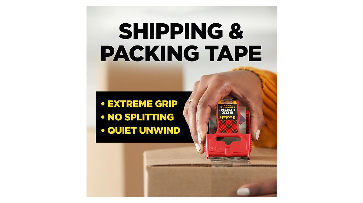 Scotch Box Lock Packaging Tape | Extreme Grip & Secure Seal