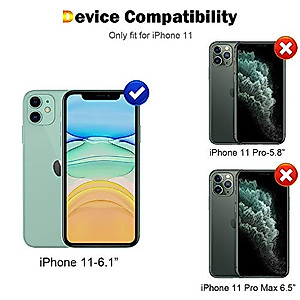 HATOSHI 2 Pack Privacy Screen Protector for iPhone 11 with 2 Pack Camera Lens Protector, [Anti-spy Tempered Glass] Case Friendly Anti-glare Protective Glass Screen Saver for iPhone 11 6.1-inch, Black