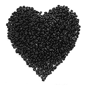 POPETPOP Aquarium Gravel Polished Fish Tank Glass Rocks for Aquariums/Landscaping/Home Indoor Decorative/Vases Plants, 4.4 Pounds(2kg)