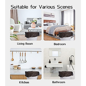 75 Count Drawstring Trash Bags, jixik 4 Gallon Thickened Garbage Bags 17.7" x 19.7" Unscented White Trash Bags for Kitchen, Bathroom, Office Waste Bin Liners