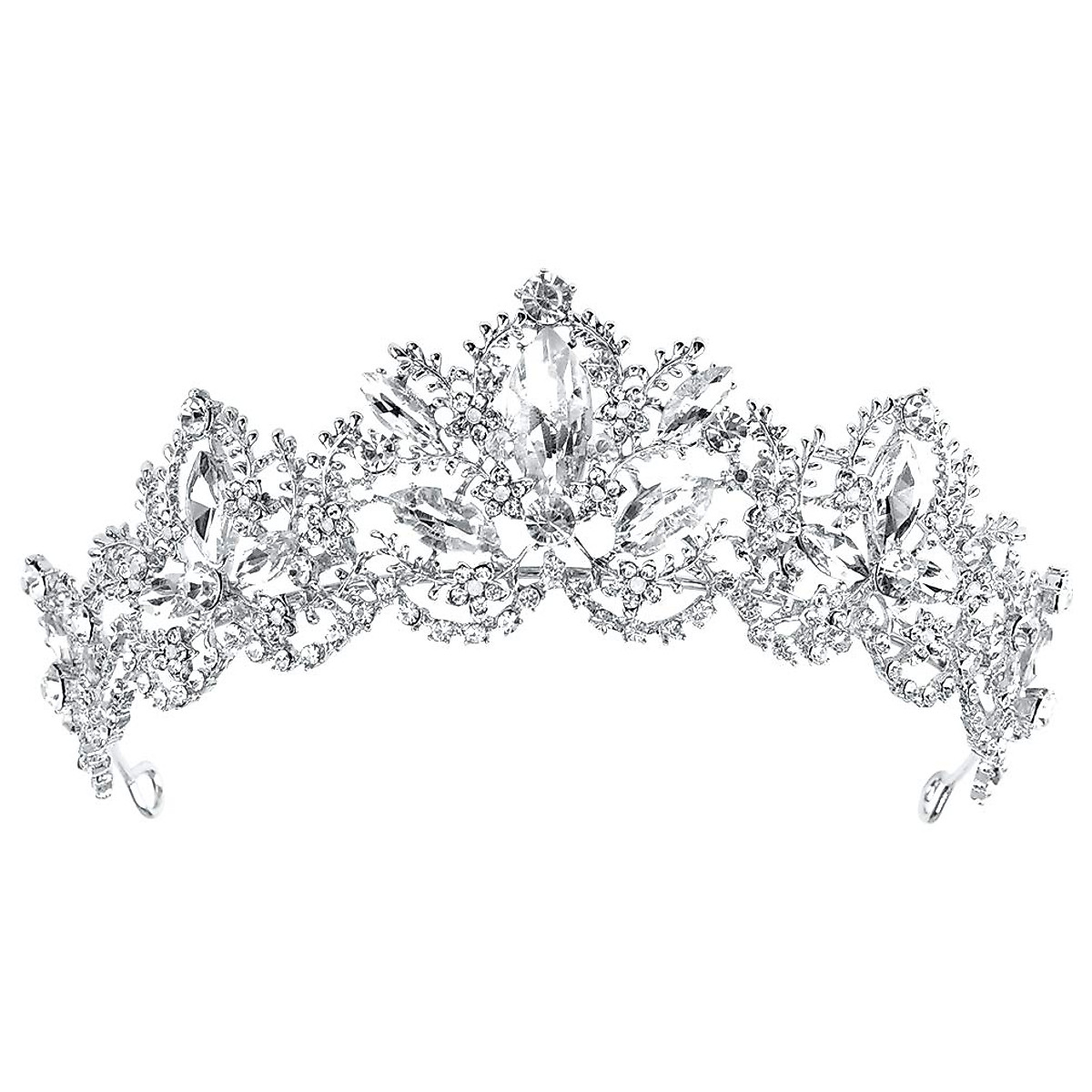 Didder Silver Tiaras for Women Bridal Tiara, Crystal Tiaras and Crowns for Women Princess Tiaras for Girls Birthday Crown for Prom Wedding Party Halloween Costume Hair Accessories Christmas Gift