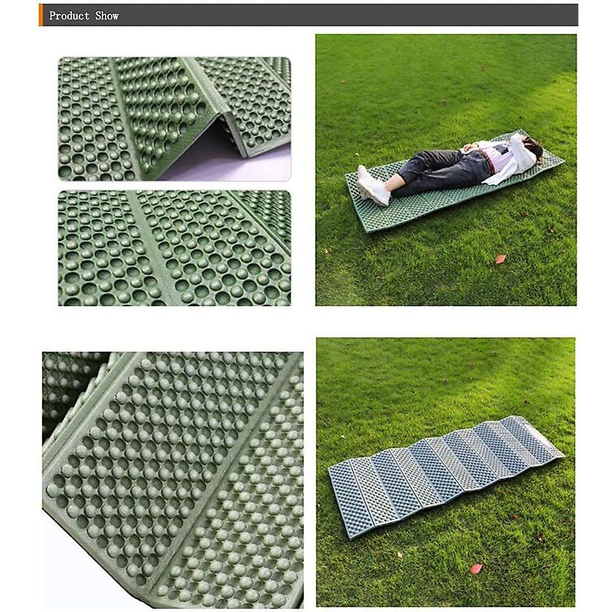 BKS Foam Egg Crate Sleeping Folding Pad,Backpacking Camping Mat …