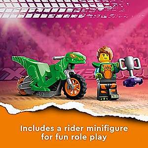 LEGO City Stuntz Dunk Stunt Ramp Challenge, 2in1 Action Set with Self-Driving Dinosaur Motorcycle Toy and Stunt Rider, Fun Activity for Kids, Boys, Girls 5 Years Old and Up, 60359