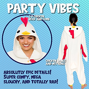 Funziez! Adult Onesie Halloween Costume - Animal and Sea Creature - Plush One Piece Cosplay Suit for Adults, Men and Women