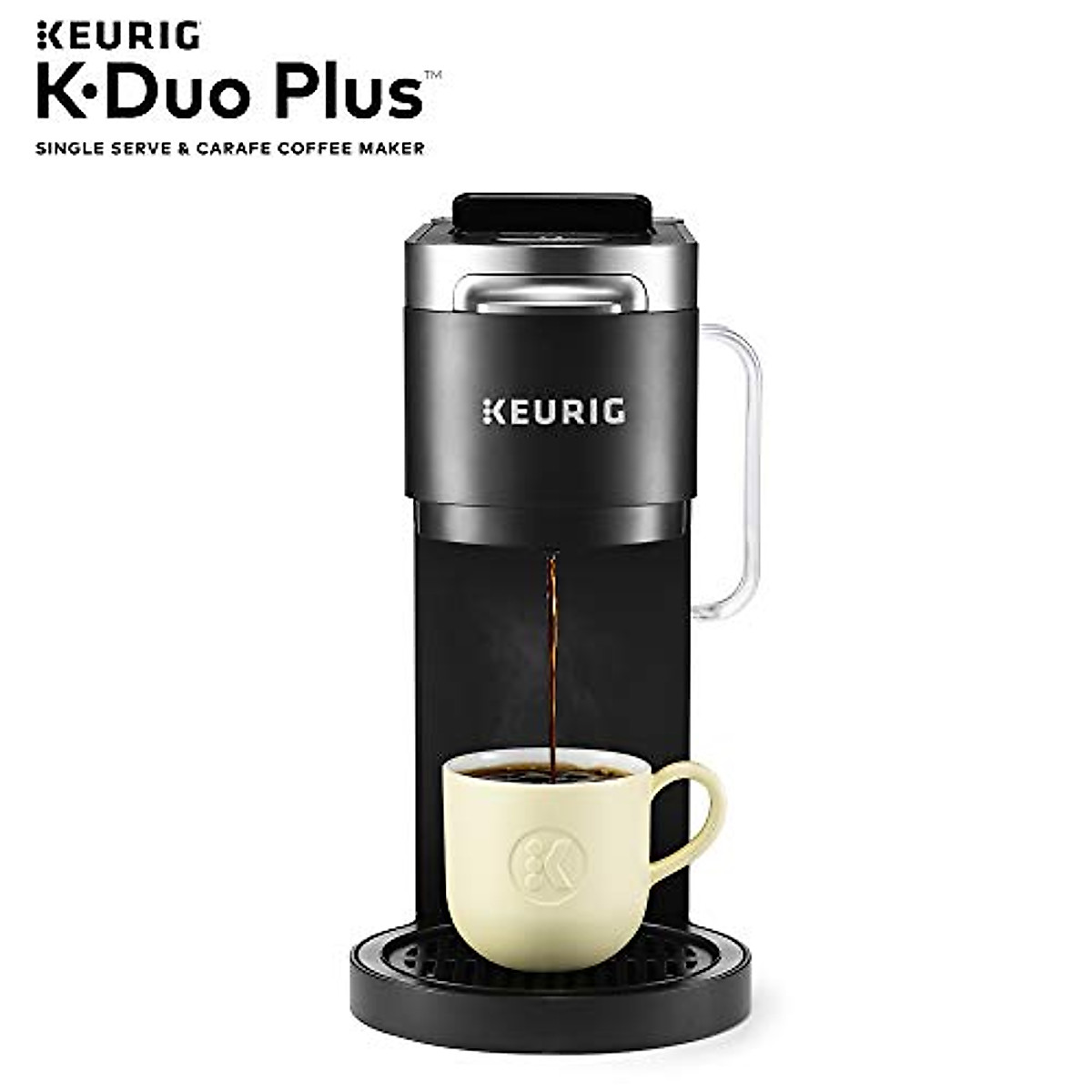 Keurig K-Duo Plus Coffee Maker, Single Serve K-Cup Pod and 12 Cup Carafe Brewer, with Green Mountain Ground Coffee Favorites Collection, 12 oz Bagged, 3 Count