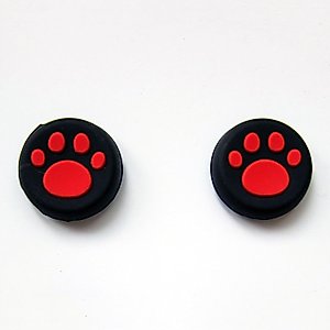 Vivi Audio Thumb Stick Grips Cap Cover Joystick Thumbsticks Caps For PS4 XBOX ONE XBOX 360 PS3 PS2 Red Cat Dog Paw