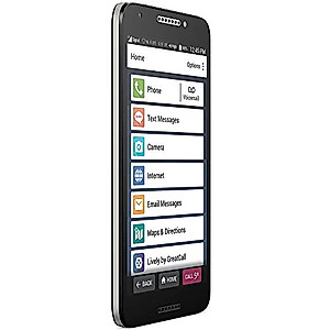 Jitterbug Smart2 unlocked, 32gb, No-Contract Easy-to-use Smartphone for Seniors by GreatCall,Black