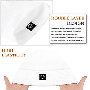 Parent-Child Beanie Hat,Mother & Baby Daughter/Son Winter Warm Knit Hat for Girls Boys SOFE Beanies Cap (2pcs- Dark Blue)