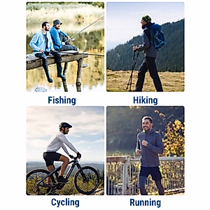 COOFANDY Men's Hoodie Long Sleeve Zip Front Shirts SPF UV Thumbholes Comfortable Jacket with Zipper Pockets Light Gray