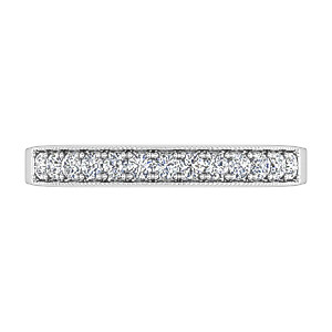 1/4 Carat Prong Set Diamond Anniversary Wedding Band in 10K White Gold (Ring Size 5.75)