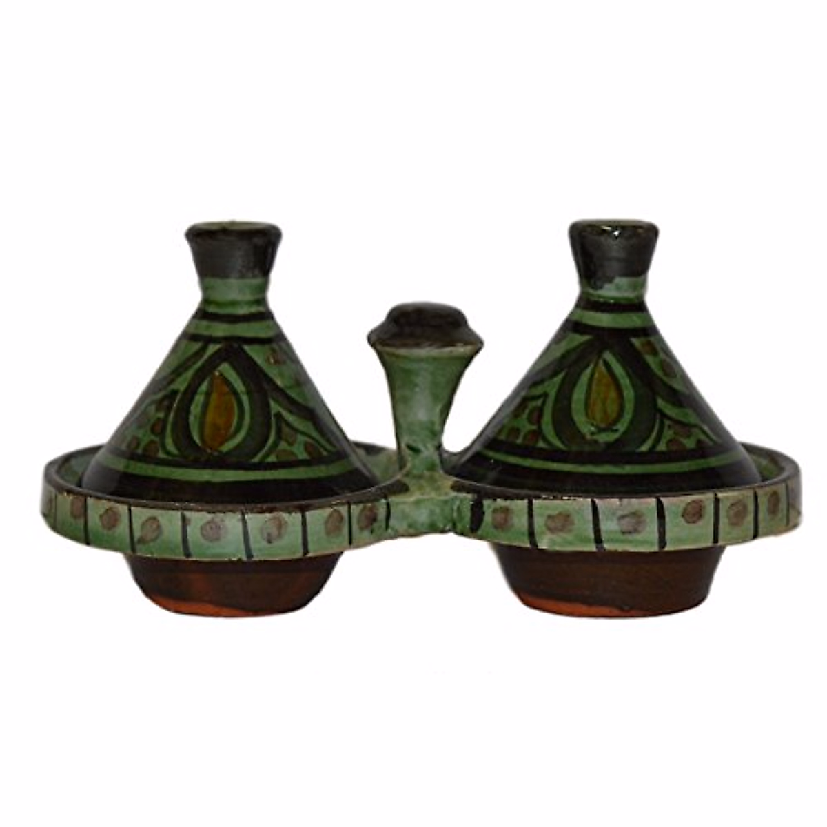 Moroccan Handmade Tagine Double Spice Holder seasoning Container