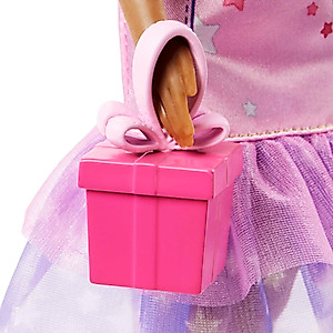 Barbie: My First Barbie Preschool Doll, "Brooklyn" with 13.5-inch Soft Posable Body, Deluxe Party & Bedtime Clothes & Accessories, Black Hair