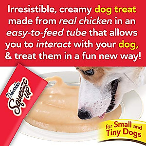 Hartz Delectables Squeeze Up Chicken Dog Lickable Treats, 32 Dog Treat Tubes