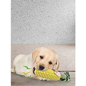 Rubber Chew Dog Toys, Dog Chew Toys, Puppy Toothbrush Clean Teeth Interactive Corn Toys, Dog Toys Aggressive Chewers Meduium Large Breed, Corn Dog Toy