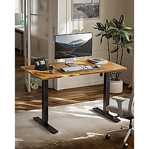 Marsail Electric Standing Desk, 48 * 24 Inch Standing Desk Adjustable Height, Stand up Desk for Home Office Furniture Computer Desk 4 Memory Presets with Headphone Hook