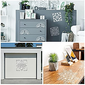 16Pcs (6 x 6 Inch) Reusable Stencils, Mandala Stencils Mandala Dot Painting Templates Stencil for DIY Painting Art Scrapbook Christmas Gifts for Kids