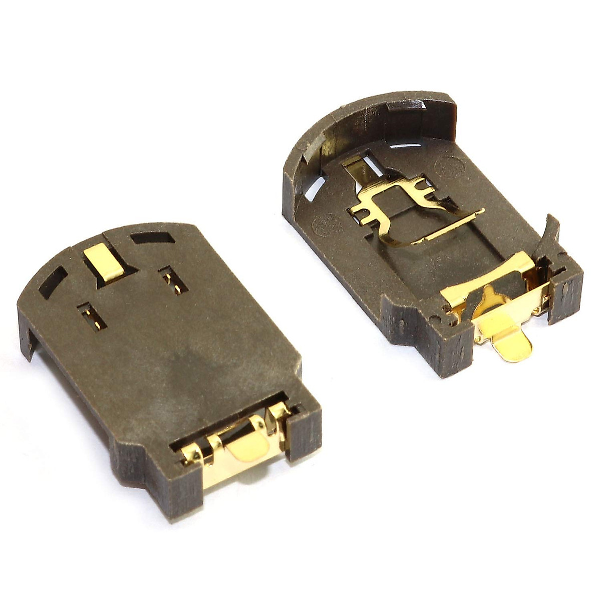 RuiLing 10-Pack CR2032 Button Cell Battery Socket Case BS-8 Gold-Plated Battery Holder for SMD SMT 3V