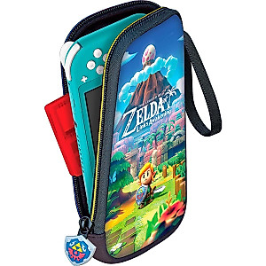 Game Traveler Licensed Nintendo Switch Lite Slim Zelda Case - Protective Vinyl Case with Loop Handle and Game Case Storage - Nintendo Switch