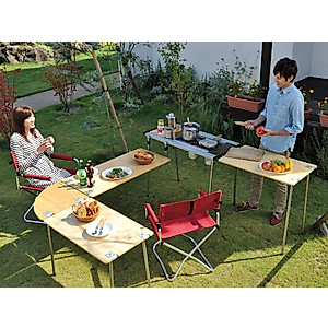 Snow Peak IGT Bamboo Table Regular, CK-116TR, Designed in Japan, Made of Laminated Bamboo, for Iron Grill Table Kitchen, Lifetime Product Guarantee