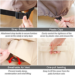 Cooskin Patio Furniture Cover 600D Waterproof Large Heavy Duty Outdoor Furniture Set Covers with Anti-UV and Wind-Proof Suitable for Patio Chair Set of 2 (35" W x 30" D x 35" H)