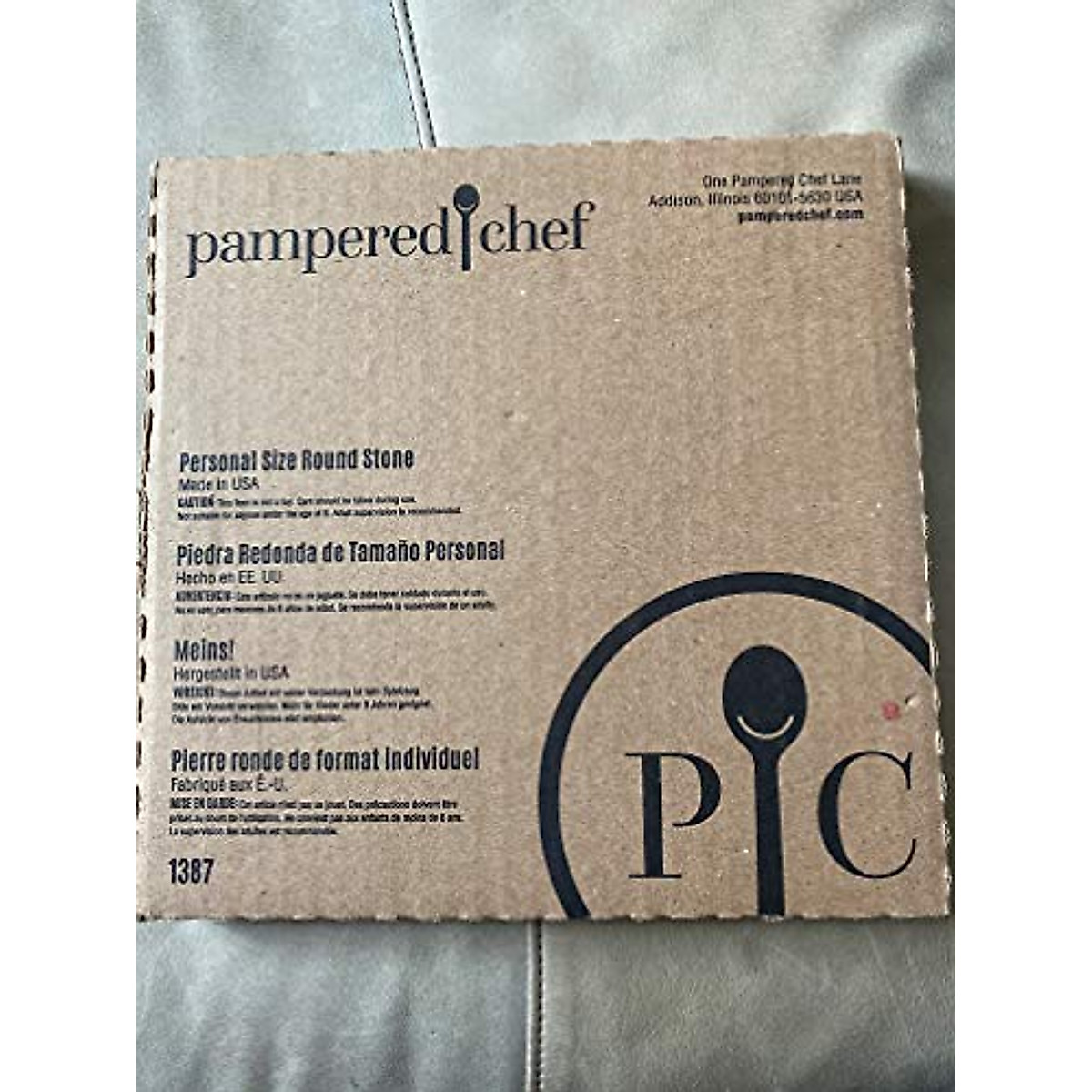 PAMPERED CHEF #1387 STONEWARE PERSONAL PIZZA STONE PERSONAL ROUND SIZE