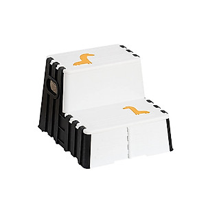 2-Step Folding Step Stool Collapsible Step Stool Ladder Child Kitchen Counter Stool Helper Toilet Potty Training Stool