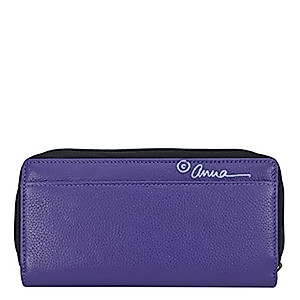 Anna by Anuschka Women's Hand-Painted Genuine Leather Organizer Clutch - Paris Sunrise