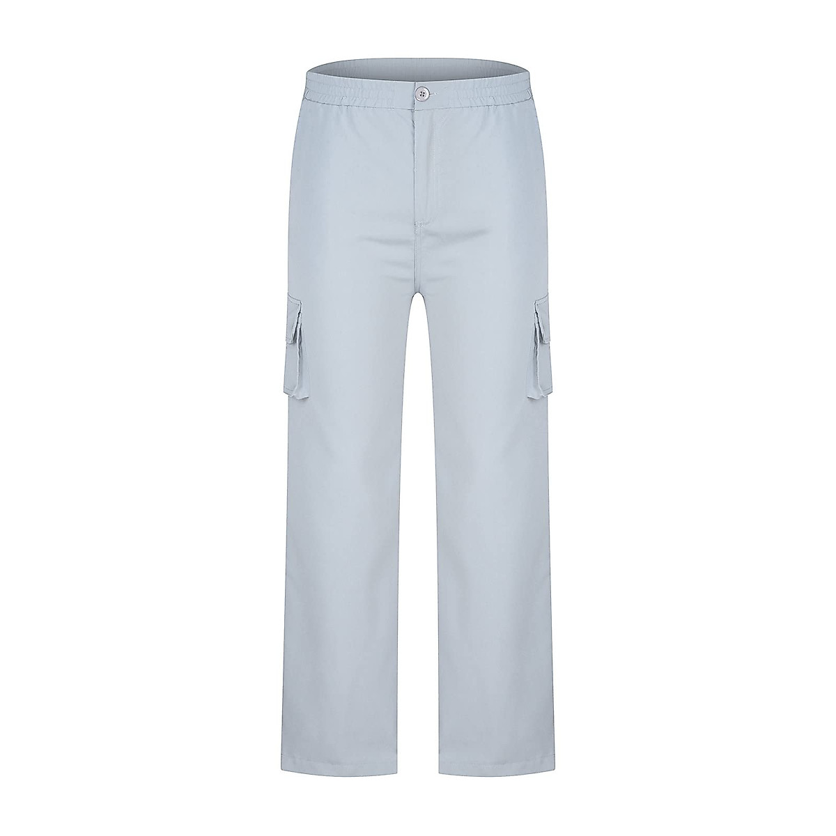 Lastesso Wide Leg Cargo Pants for Women Women's Loose Straight Leg Cargo Pants Mid Rise Solid Palazzo Pants Fashion Workout Combat Military Parachute Pants Amazon Outlets Store Clearance Gray 5X