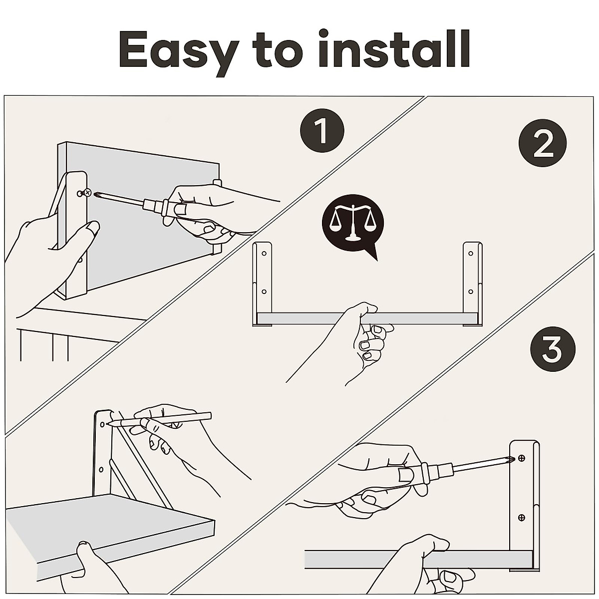 BAYKA Wall Shelves for Bedroom Decor, Floating Wall Shelves for Living Room Kitchen Storage, Wall Mounted Rustic Wood Floating Shelves for Kids Books, Small Shelf for Bathroom(Black，Set of 3)