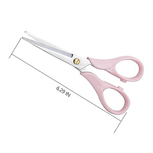 Multipurpose Pink Scissors, Stainless Steel Utility Scissors Light Pink Scissors Sharp Scissors Tool for Office, Home, School