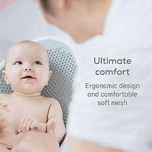 Angelcare Baby Bath Support (Grey) | Ideal for Babies Less than 6 Months Old